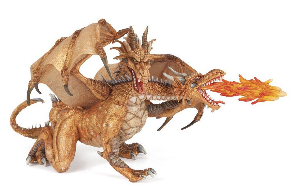 Dragon deux têtes or - Augrenierdepinocchio